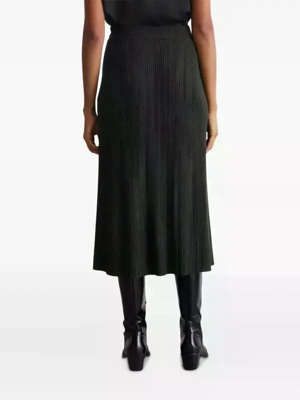 Marc O'polo Ribbed Midi Skirt - Black