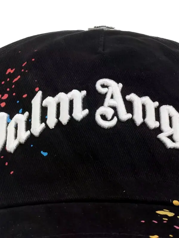 Palm Angels Paint-splatter Logo-embroidered Cap