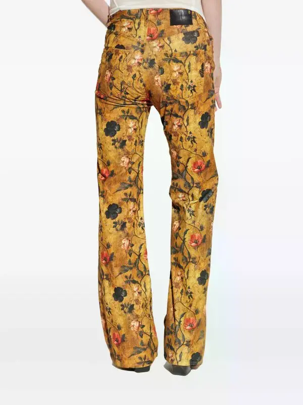 R13 Floral-print Straight-leg Jeans