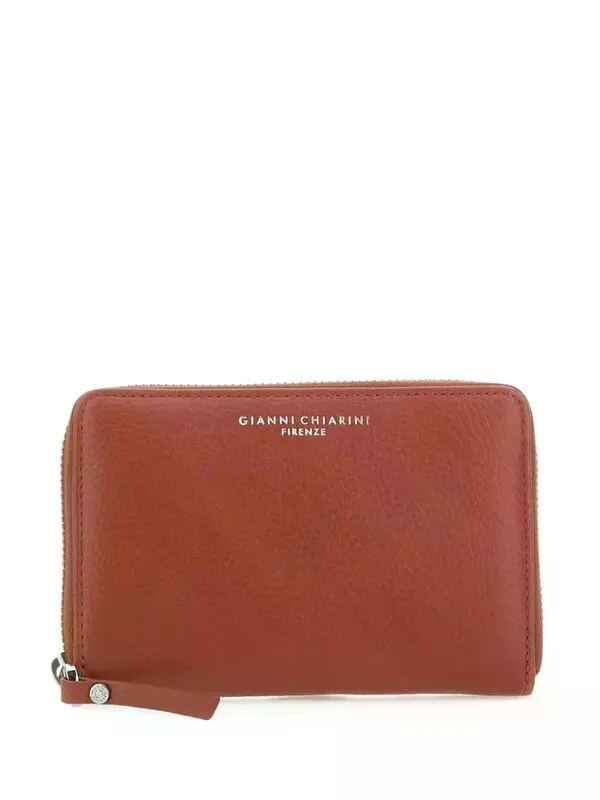 GIANNI CHIARINI Zip-around Leather Wallet - Brown