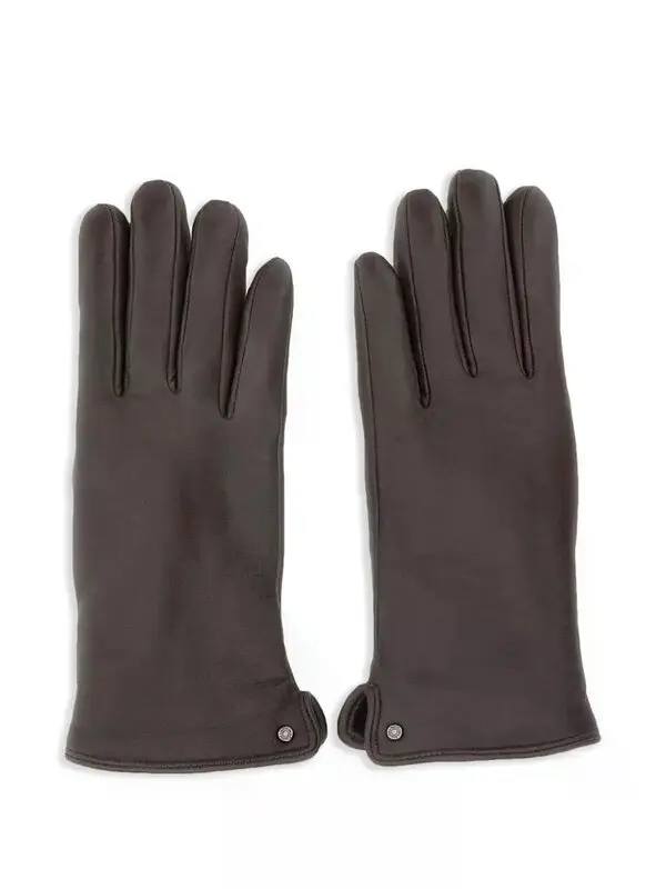 GIANNI CHIARINI Leather Gloves - Brown