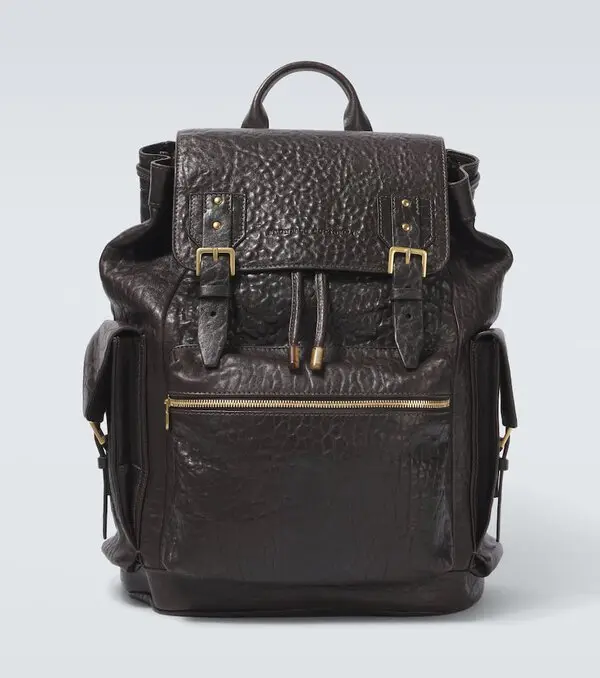 Brunello Cucinelli Leather Backpack - Brown