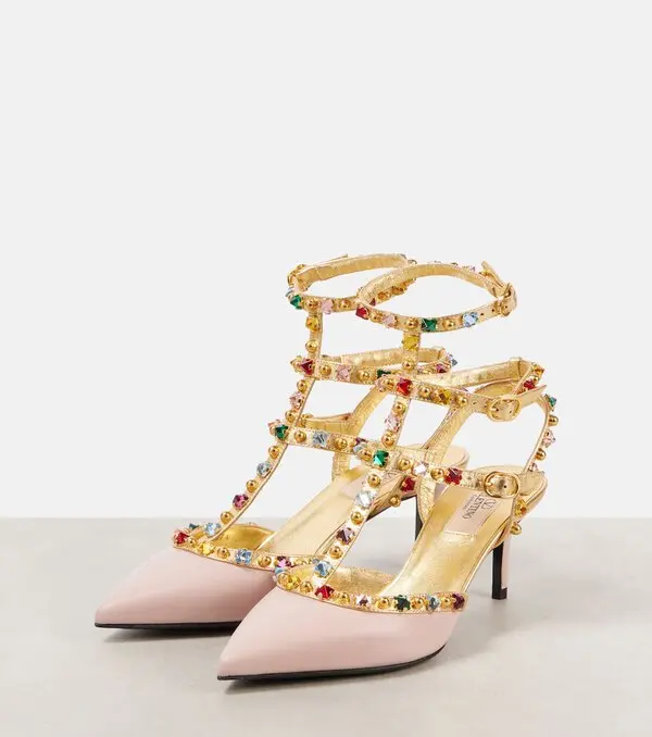 Valentino Garavani Rockstud 65 Leather Pumps - Pink