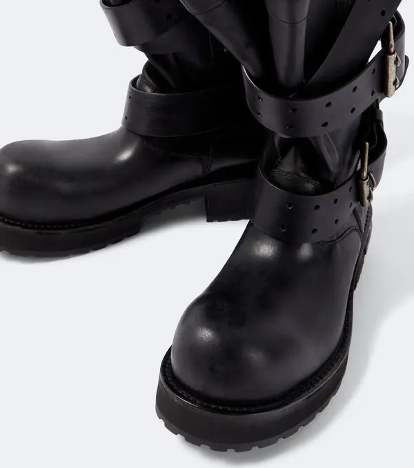 Balenciaga Venom Leather Biker Boots
