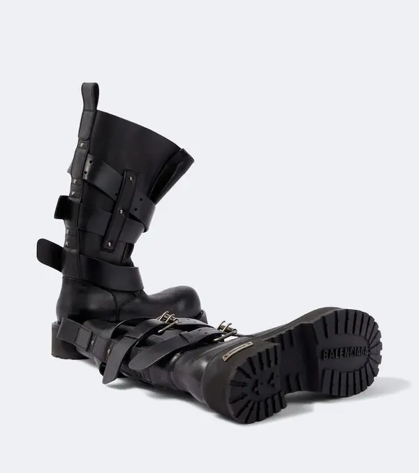 Balenciaga Venom Leather Biker Boots