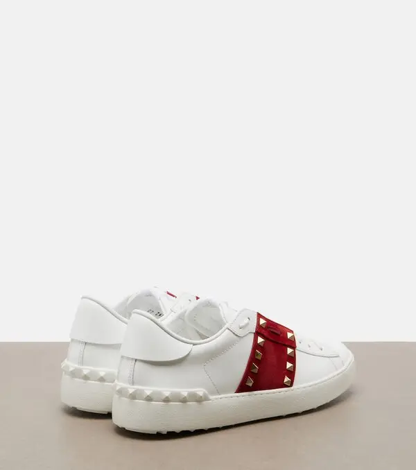 Valentino Garavani Rockstud Untitled Leather Sneakers - White