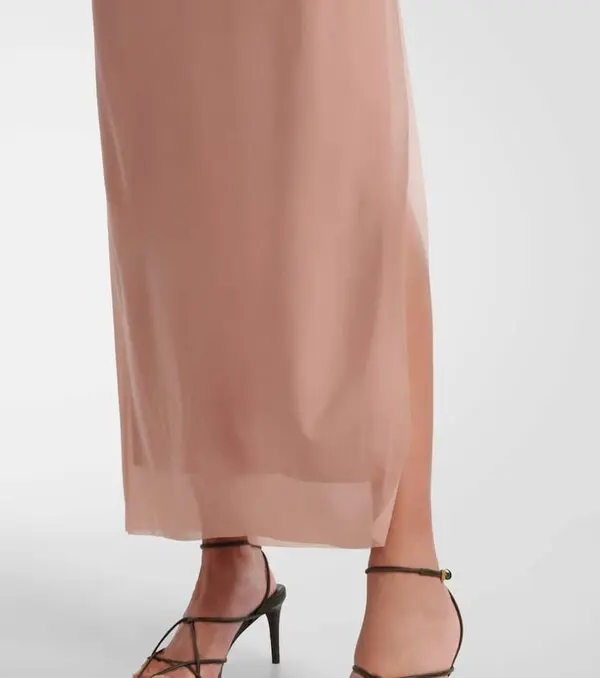 Sir The Label Ruby Draped Sheer Maxi Dress