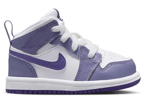 JORDAN 1 Mid - Dusty Amethyst/white/court Purple