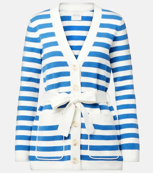 Posse Ari Striped Cardigan - Blue