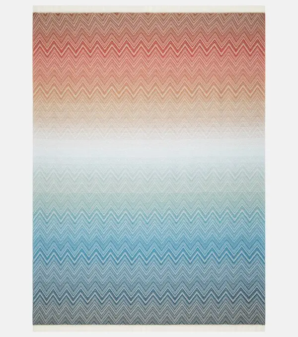 Missoni Ciro Zigzag Fringed Wool Throw - Multicoloured