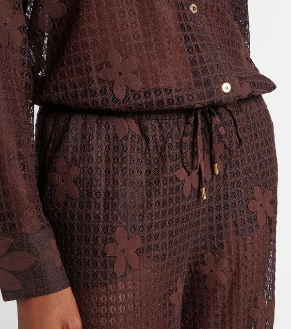 Melissa Odabash Etta Lace Wide-leg Pants
