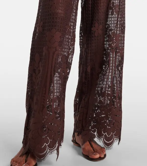 Melissa Odabash Etta Lace Wide-leg Pants