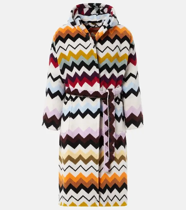 Missoni Murrina Zigzag Cotton Terry Bathrobe - Multicoloured