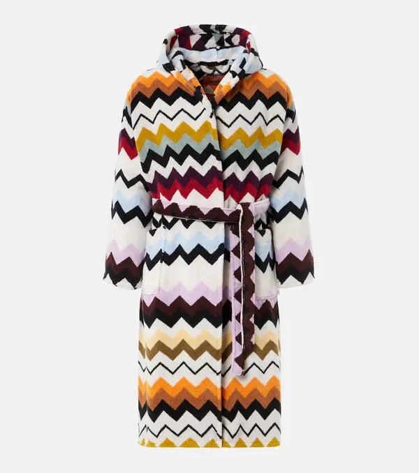 Missoni Murrina Zigzag Cotton Terry Bathrobe - Multicoloured