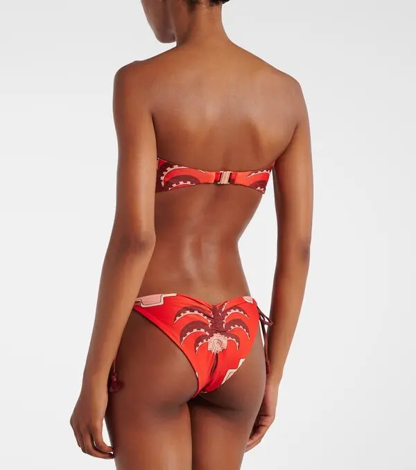 Johanna Ortiz Sagrado Printed Low-rise Bikini Bottoms - Red