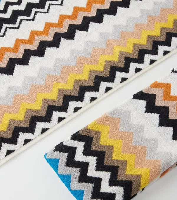 Missoni Best Zigzag Set Of 2 Cotton Terry Towels - Multicoloured