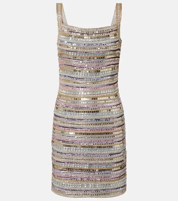 Jenny Packham Nancy Embellished Minidress - Multicoloured