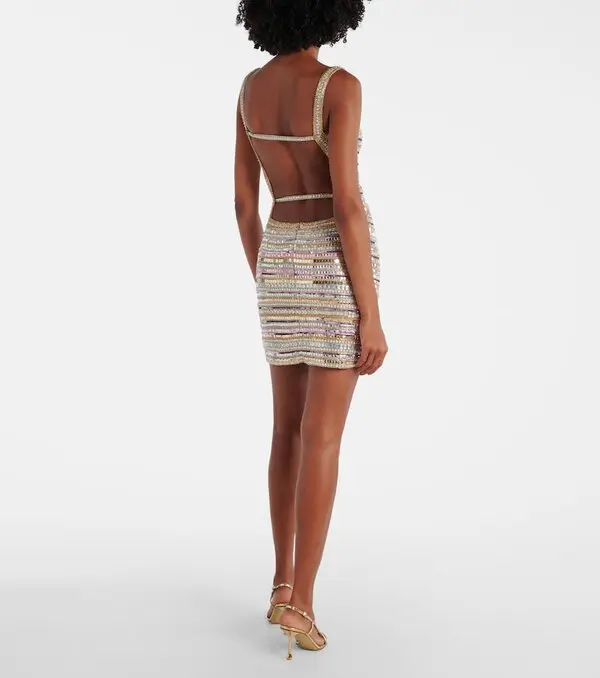 Jenny Packham Nancy Embellished Minidress - Multicoloured