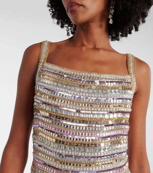 Jenny Packham Nancy Embellished Minidress - Multicoloured
