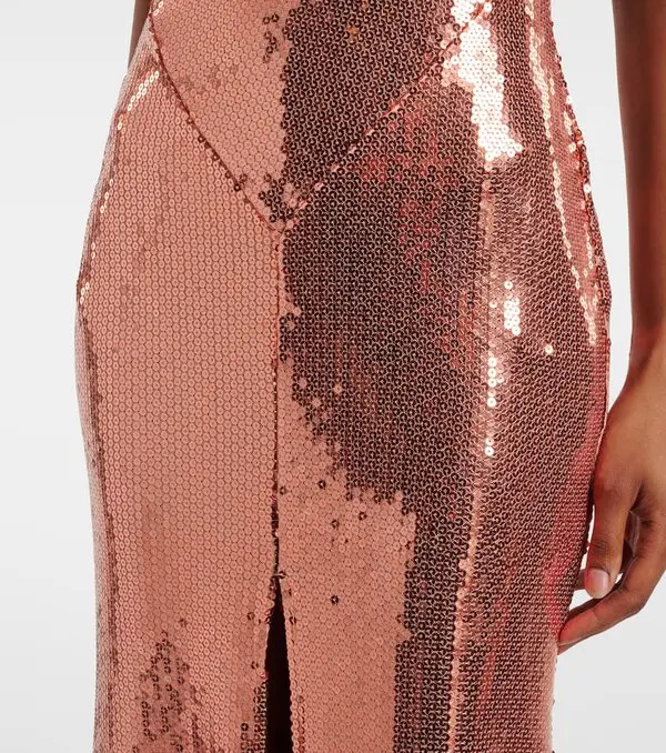 Alex Perry Open-back Sequined Gown