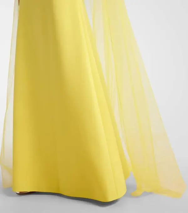 Jenny Packham Limelight Caped Embellished Gown