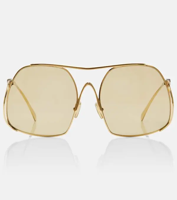 Miu Miu Ombre Square Sunglasses - Gold