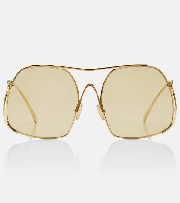 Miu Miu Ombre Square Sunglasses - Gold