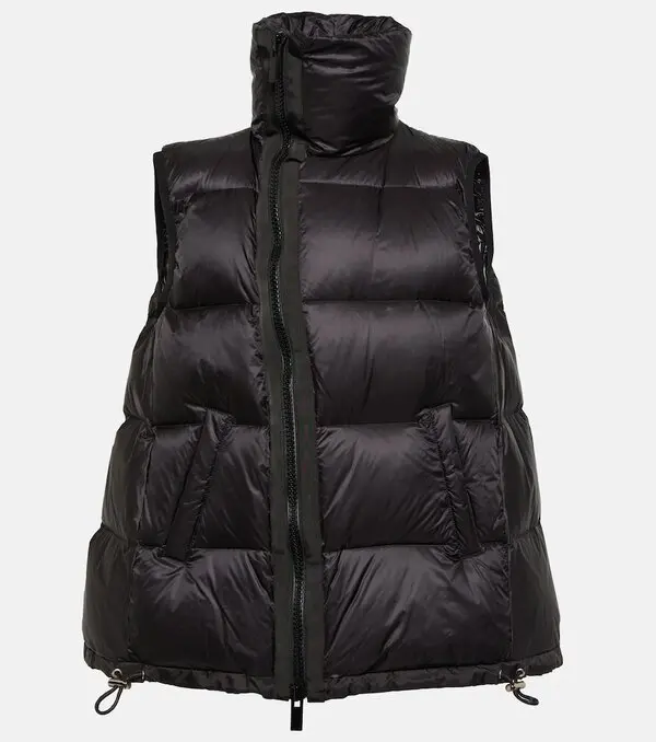 Sacai Asymmetric Quilted Down Vest - Black