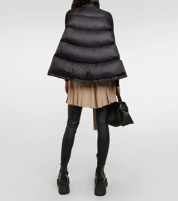 Sacai Asymmetrical Quilted Down Vest - Black