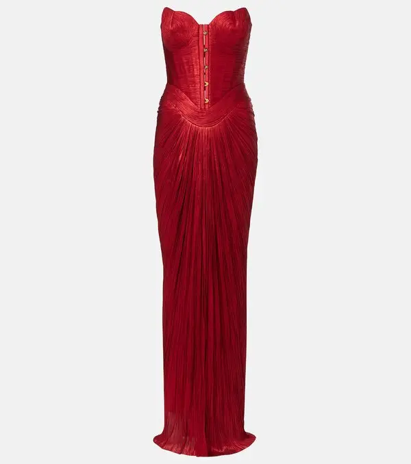MARIA LUCIA HOHAN Kiera Silk Tulle Gown - Red