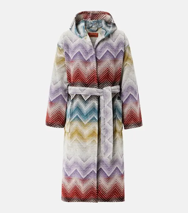 Missoni Marea Zigzag Cotton Terry Bathrobe - Multicoloured