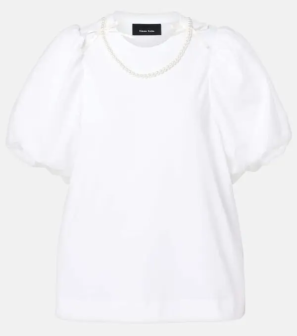 Simone Rocha Puff-sleeve Cotton Jersey T-shirt