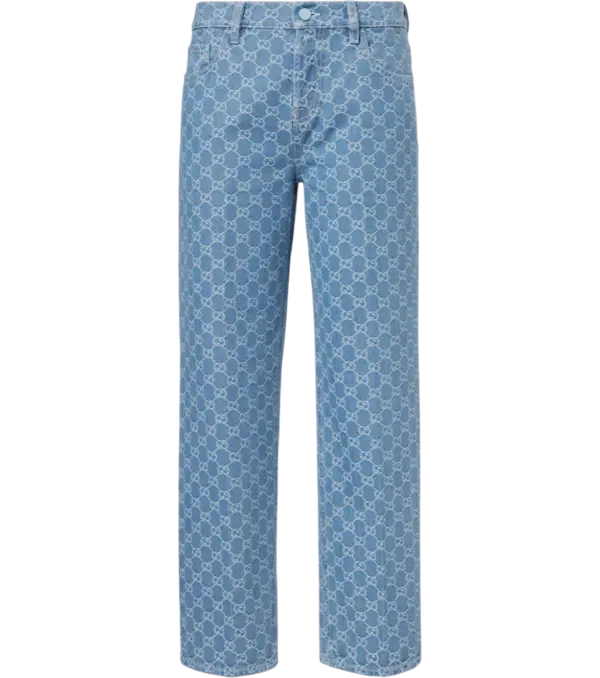 Gucci Gg Jacquard Straight Jeans