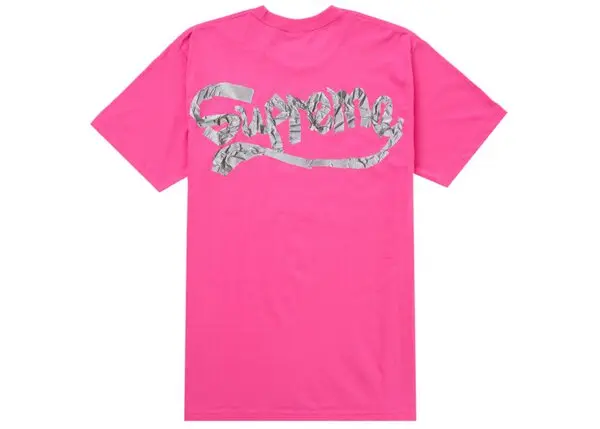 Supreme Tape Tee Shirt - Fuchsia