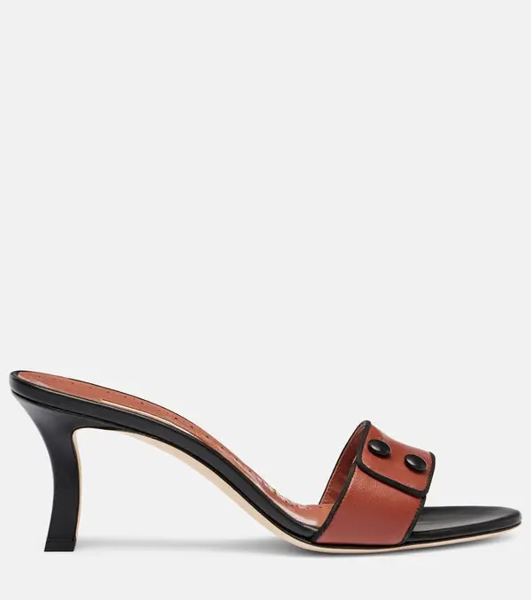 Manolo Blahnik Muluka 70 Leather Mules