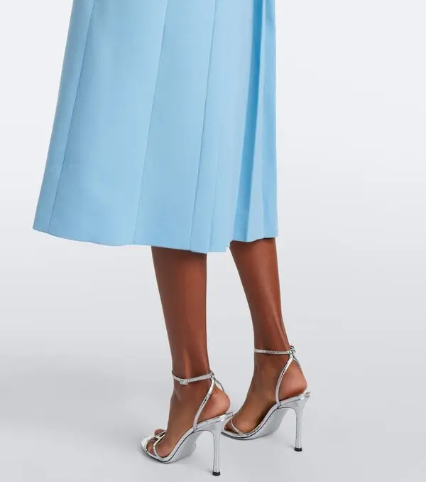 EMILIA WICKSTEAD Wool Crêpe Midi Dress - Blue