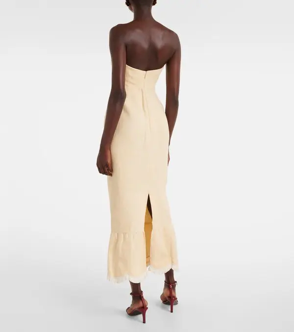 Posse Essie Linen Maxi Dress - Yellow