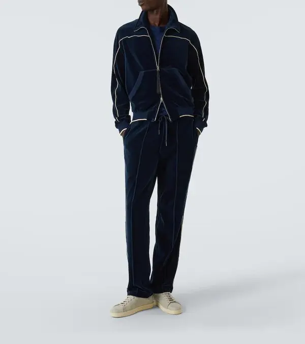 TOM FORD Cotton-blend Velour Track Pants