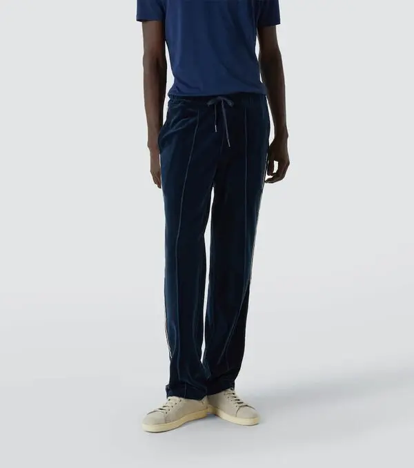 TOM FORD Cotton-blend Velour Track Pants