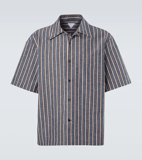 Bottega Veneta Striped Bowling Shirt