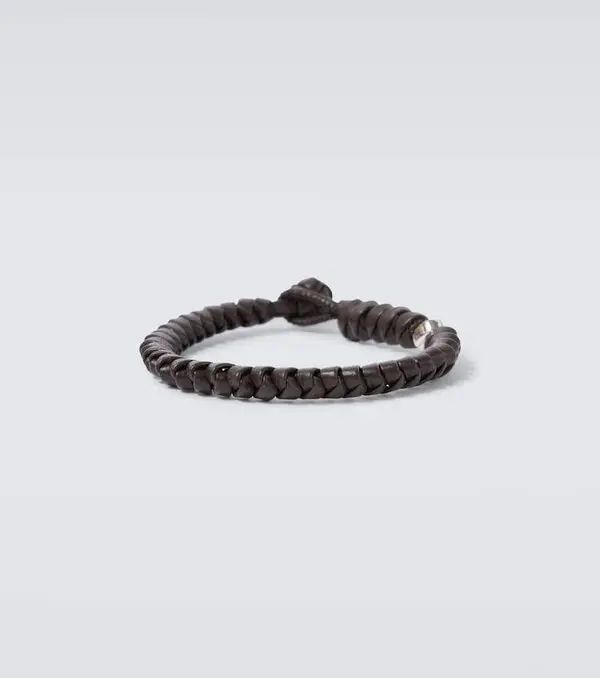 Bottega Veneta Braided Leather Bracelet - Brown