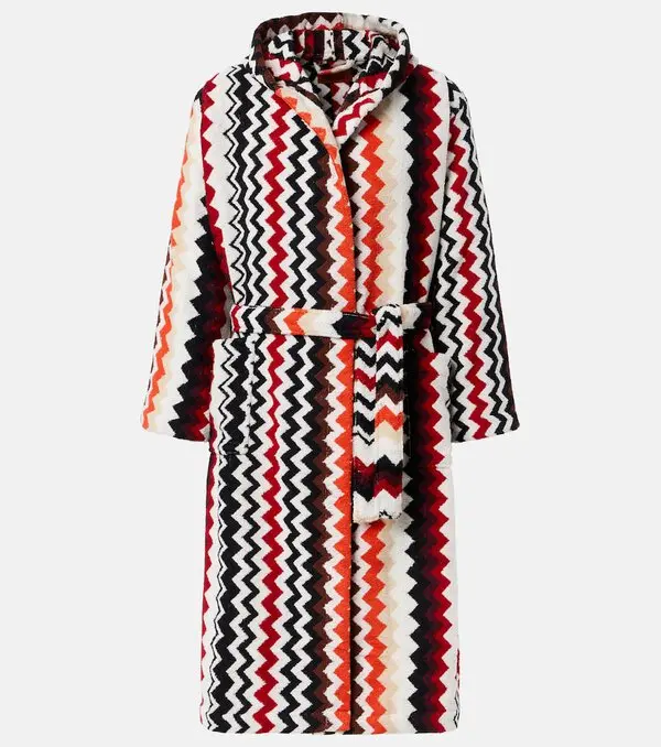 Missoni Best Zigzag Hooded Cotton Terry Bathrobe - Multicoloured