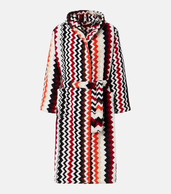 Missoni Best Zigzag Hooded Cotton Terry Bathrobe - Multicoloured