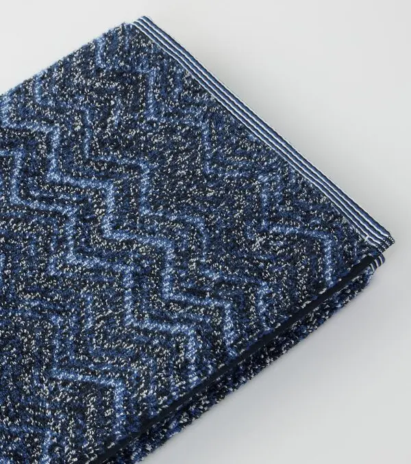 Missoni Azul Zigzag Cotton Terry Beach Towel