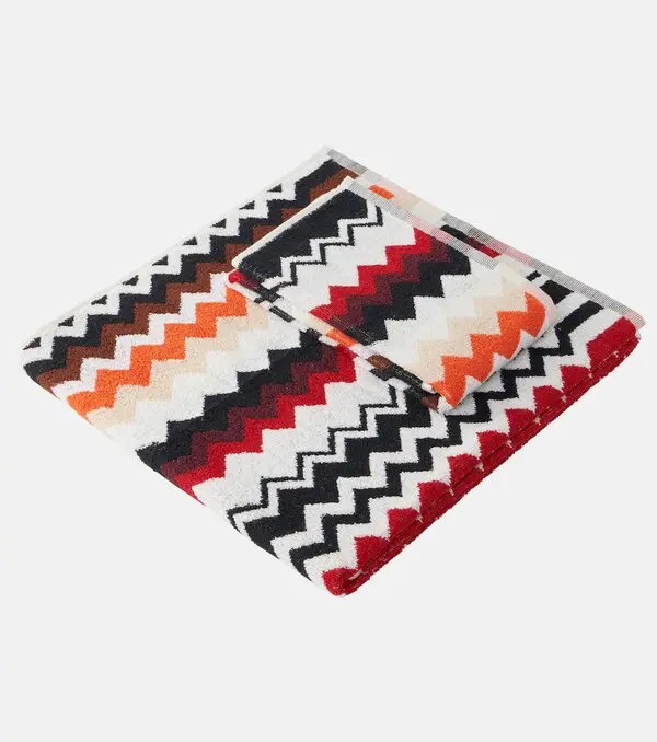 Missoni Zigzag Set Of 2 Cotton Towels - Multicoloured