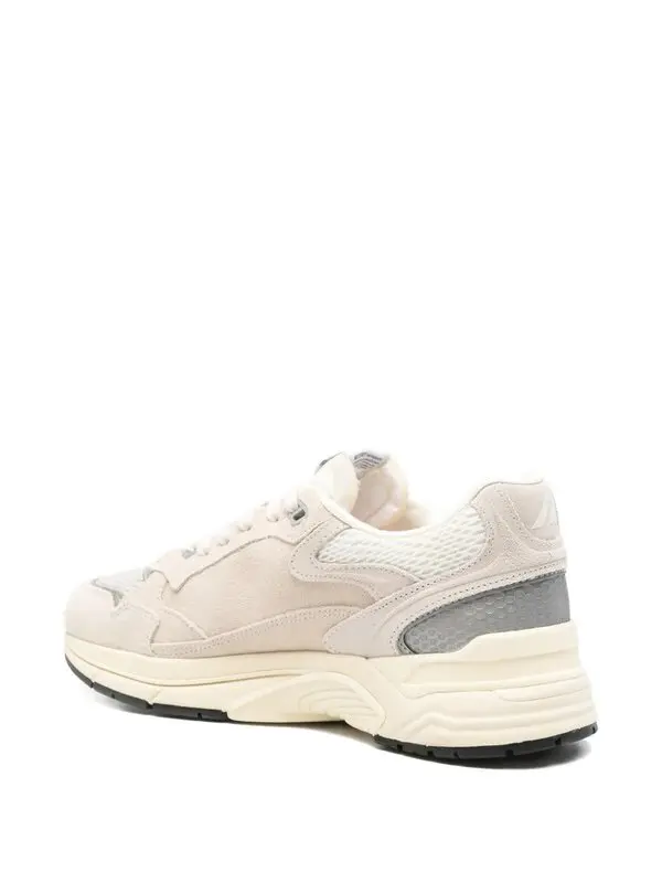 AUTRY Hyperway Low Suede And Mesh Sneakers - Sand/silv