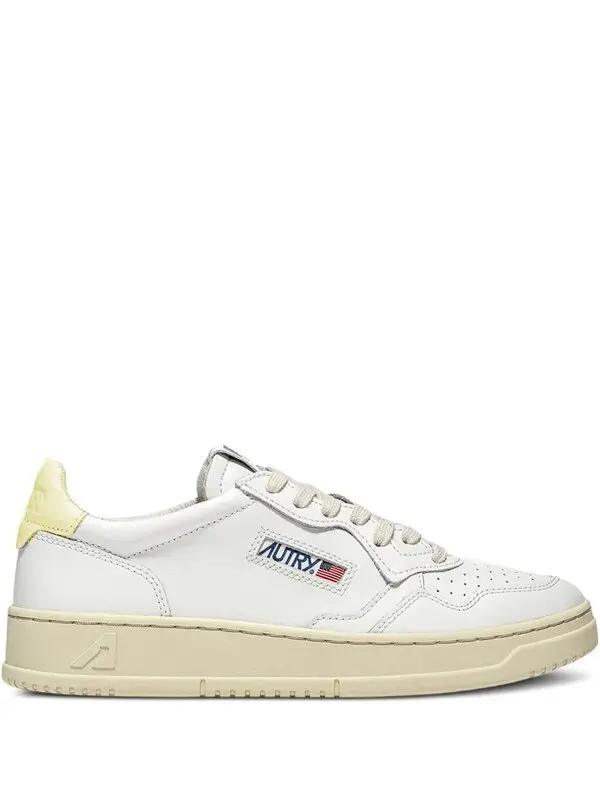 AUTRY Medalist Low Sneakers - Wht/lemom
