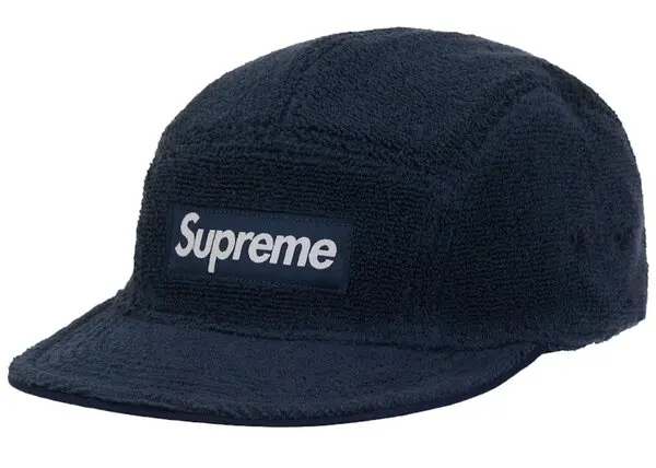 Supreme Reversible Terry Camp Cap - Navy Blue