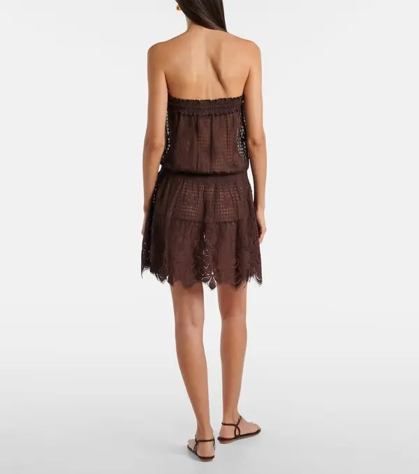 Melissa Odabash Isla Cotton-blend Lace Minidress