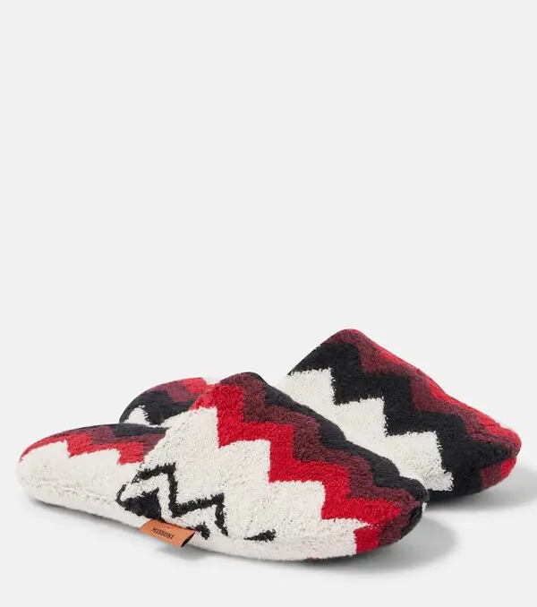 Missoni Zigzag Cotton Terry Slippers - Multicoloured